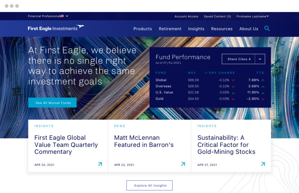 First Eagle Investments: A Visual Identity, Branding & Website ...